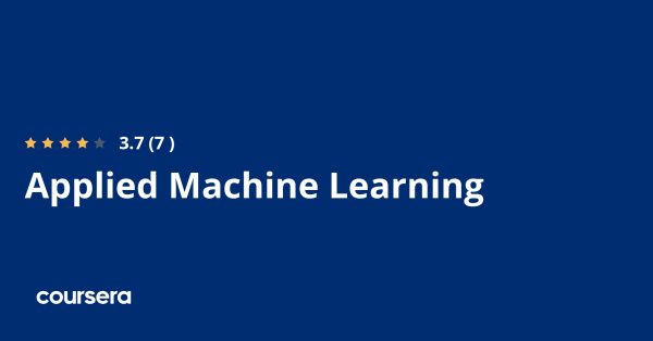 Applied Machine Learning - Coursya